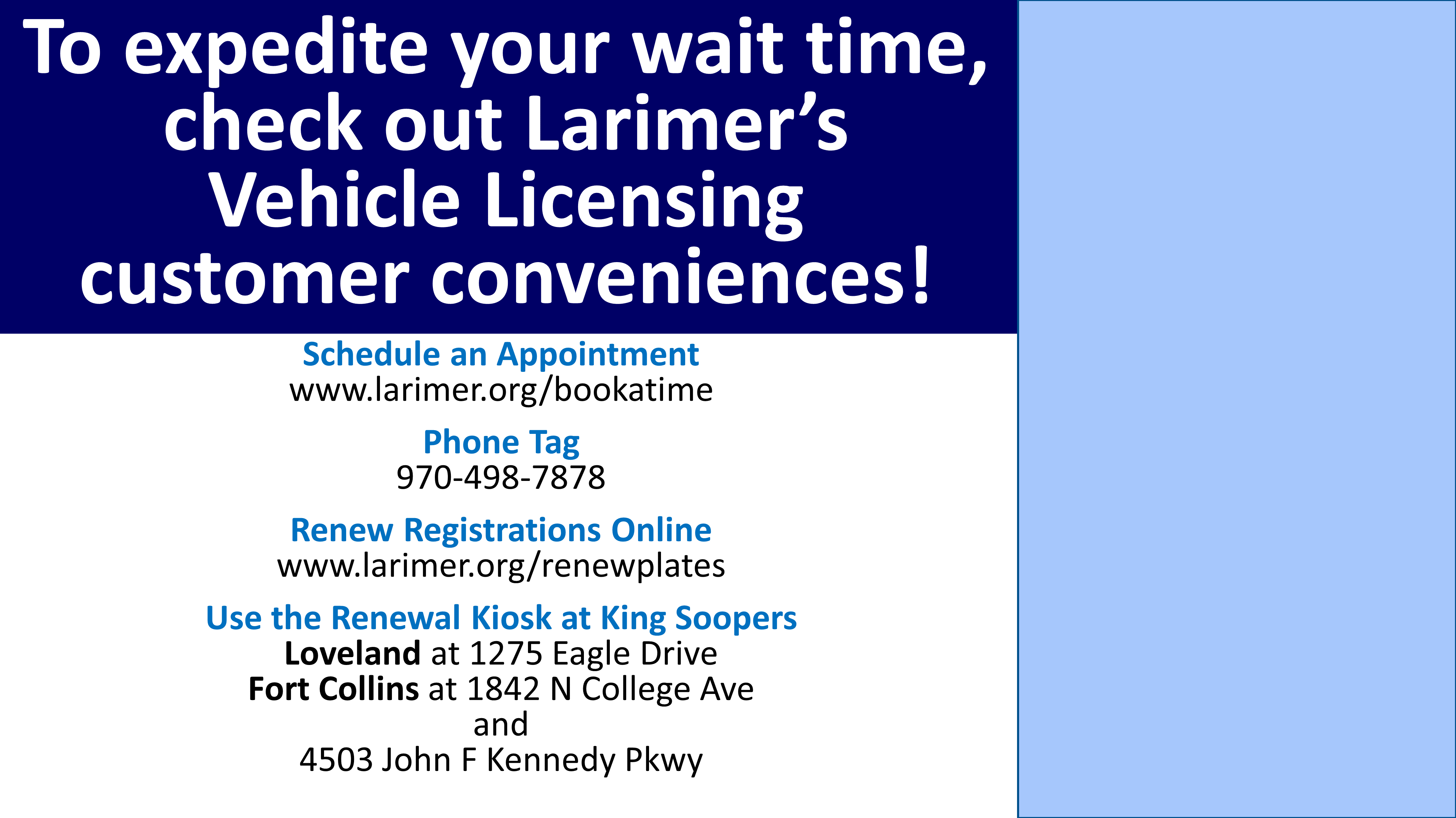 Vehicle Licensing Slideshow - Fort Collins | Larimer County