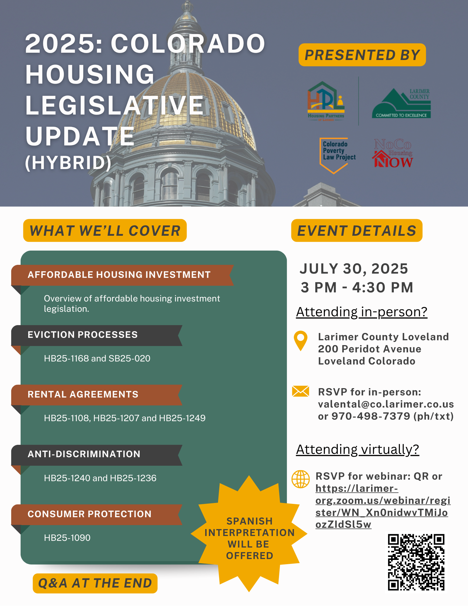 2025 Colorado Legislative Update | Larimer County
